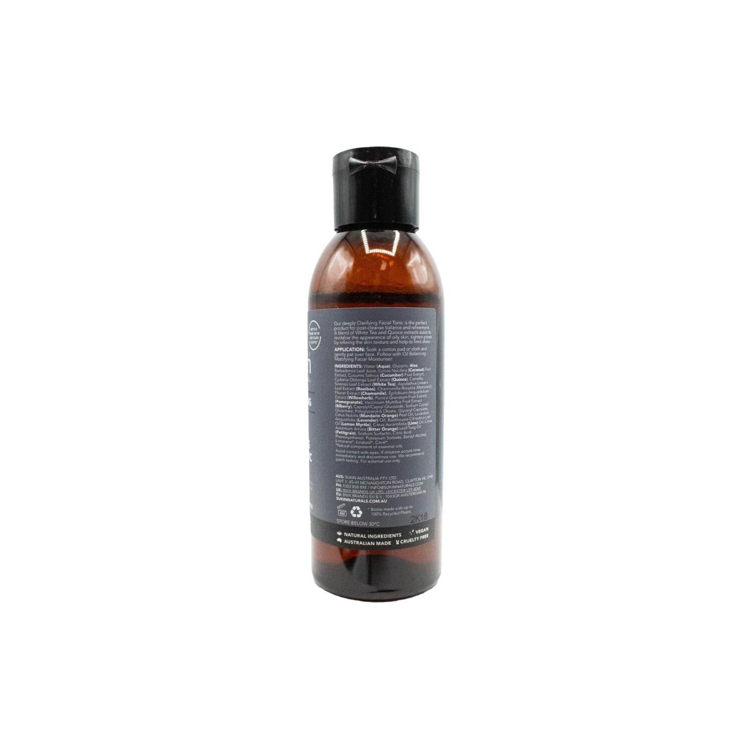 Sukin 125ml Clarifying Facial Tonic Australian Natural Oil Balancing ...