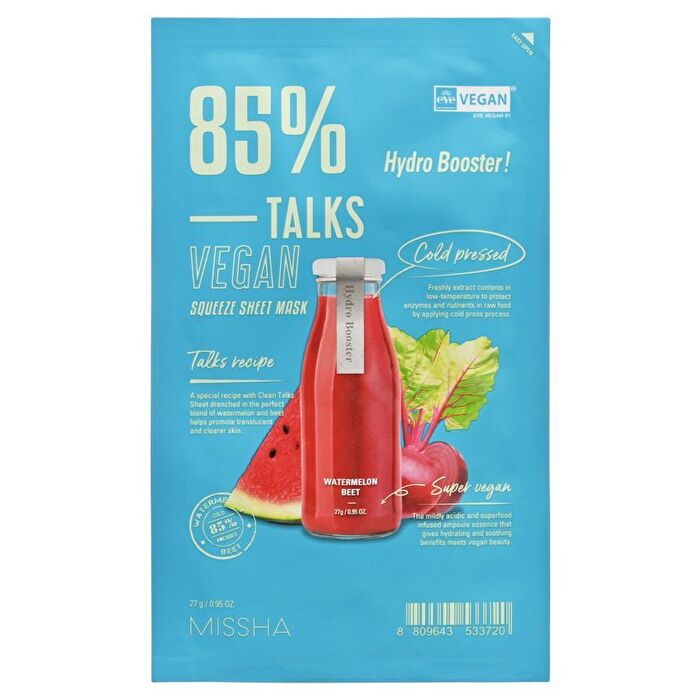 Missha Talks Vegan Squeeze Hydro Booster Sheet Mask - Veganská Ple?ová ...