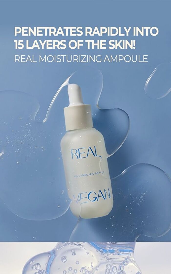 Real Vegan Hyaluronic Acid Ampoule - 30ml | Cosmetics Now Australia