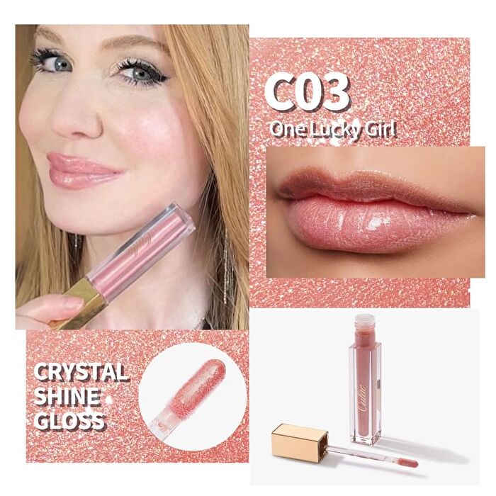 Oulac Crystal Shine Lip Gloss - 16 Colors - #C04 Star Quality - 4.5ml ...