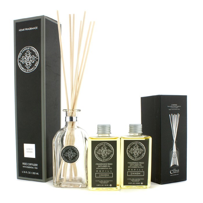 The Candle Company Reed Diffuser with Essential Oils - Lemongrass 200ml ...