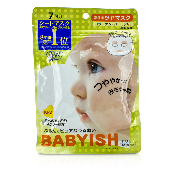 Kose Babyish Clear Turn Face Mask - Moisture Rich 7pcs | Cosmetics Now ...