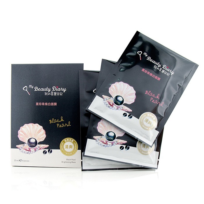 My Beauty Diary Mask Black Pearl Brightening Optimal Whitening 8pcs Cosmetics Now Australia