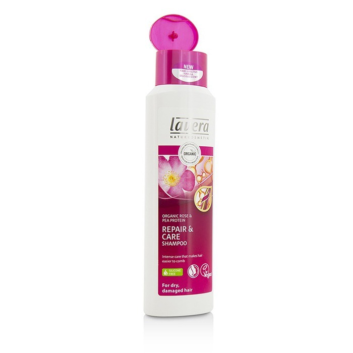 Lavera Organic Rose & Pea Protein Repair & Care Shampoo (For Dry ...