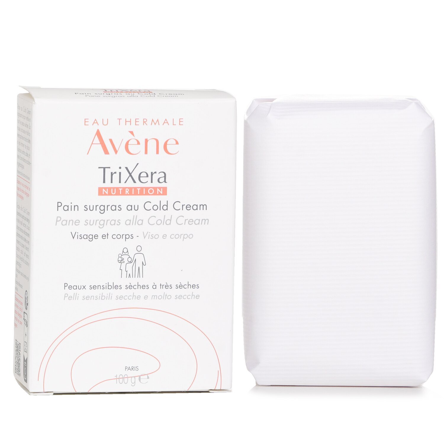 Avene TriXera Nutrition Cold Cream Ultra-Rich Face & Body Cleansing Bar ...