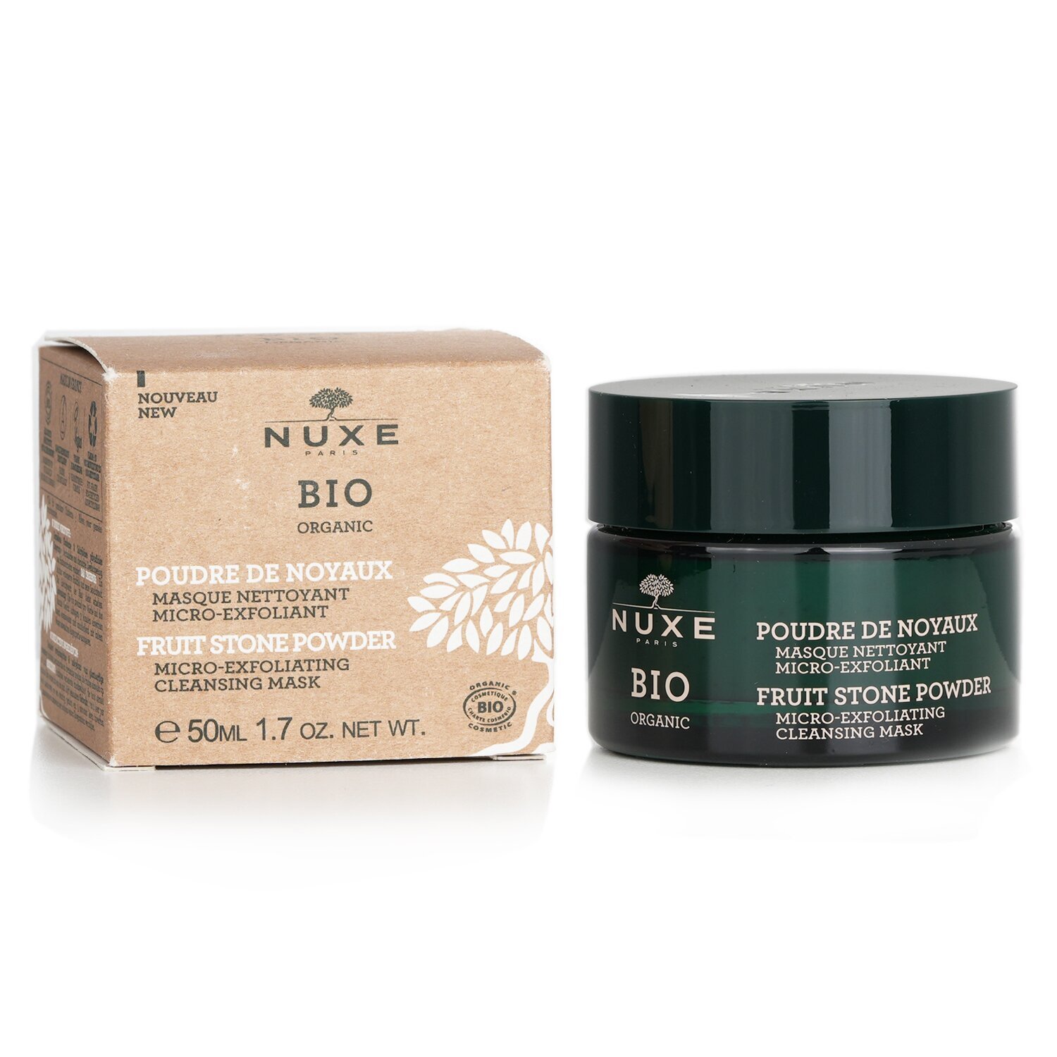 Nuxe Bio Organic Fruit Stone Powder Micro-Exfoliating Cleansing Mask ...