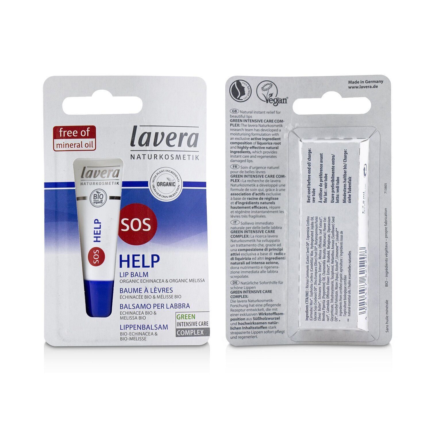 Lavera SOS Help Lip Balm (Exp. Date: 04/2023) 8ml | Cosmetics Now New ...