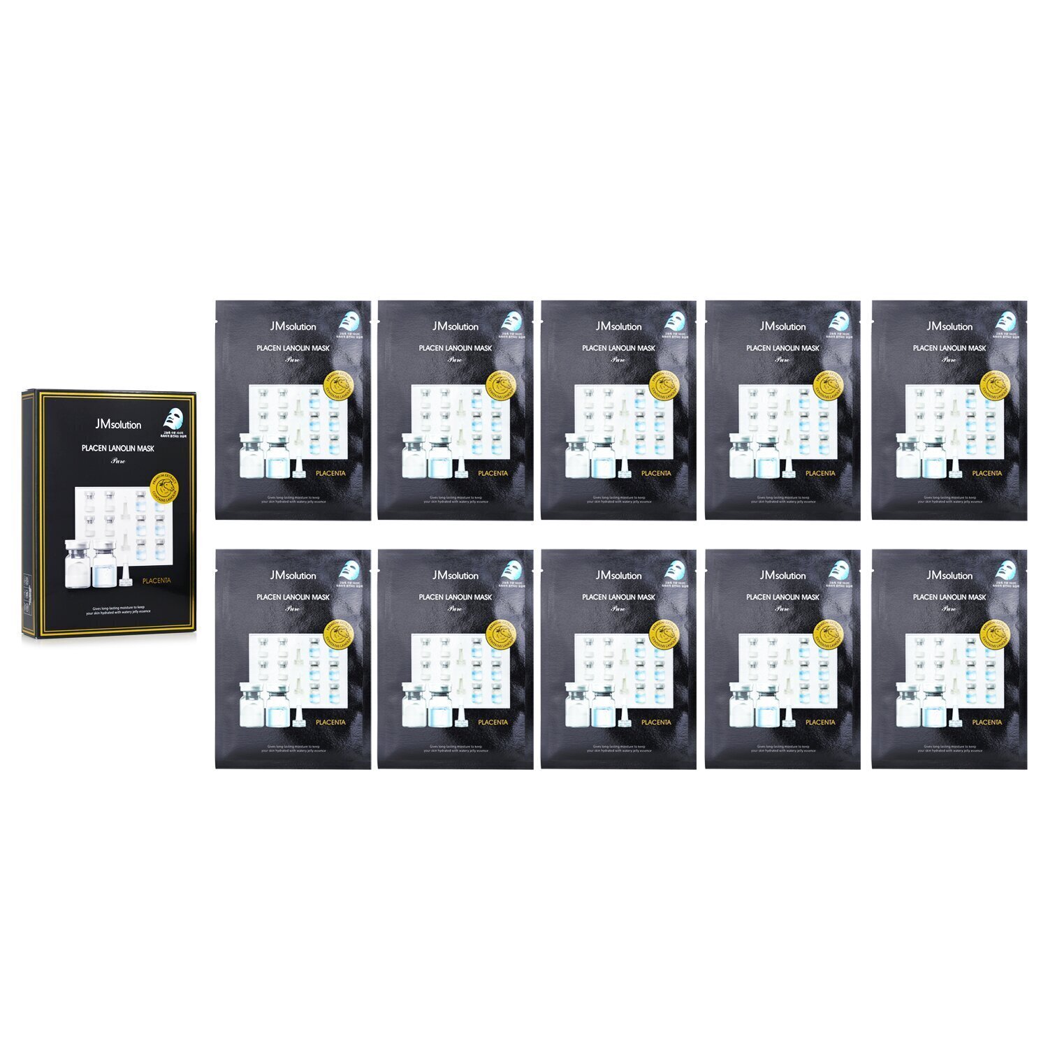 JM Solution Placen Lanolin Mask Pure Pack 10pcsx30ml | Cosmetics Now US