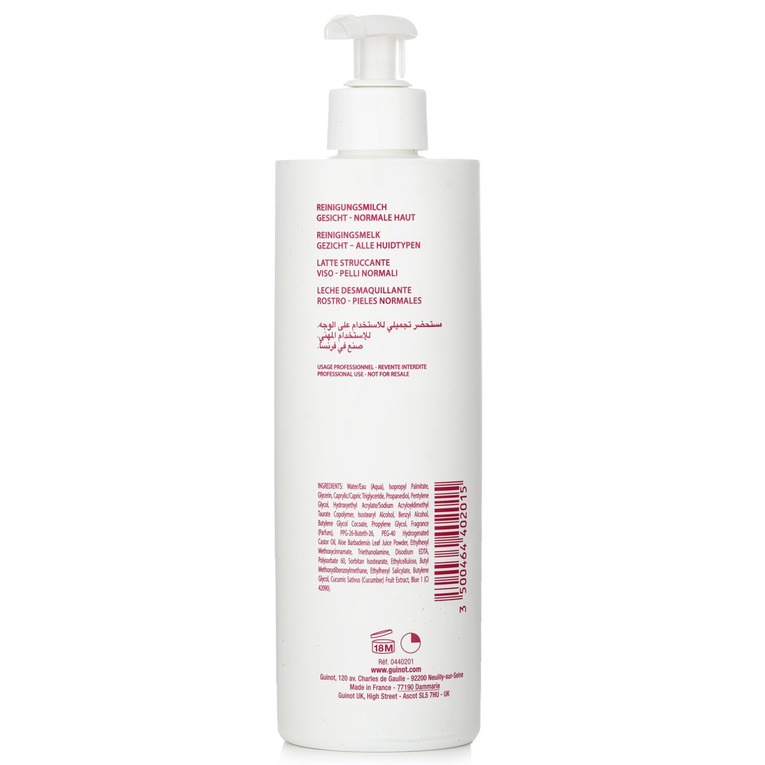 Guinot Hydra Fraicheur Cleansing Milk (For Normal Skin)(Refill) 500ml ...