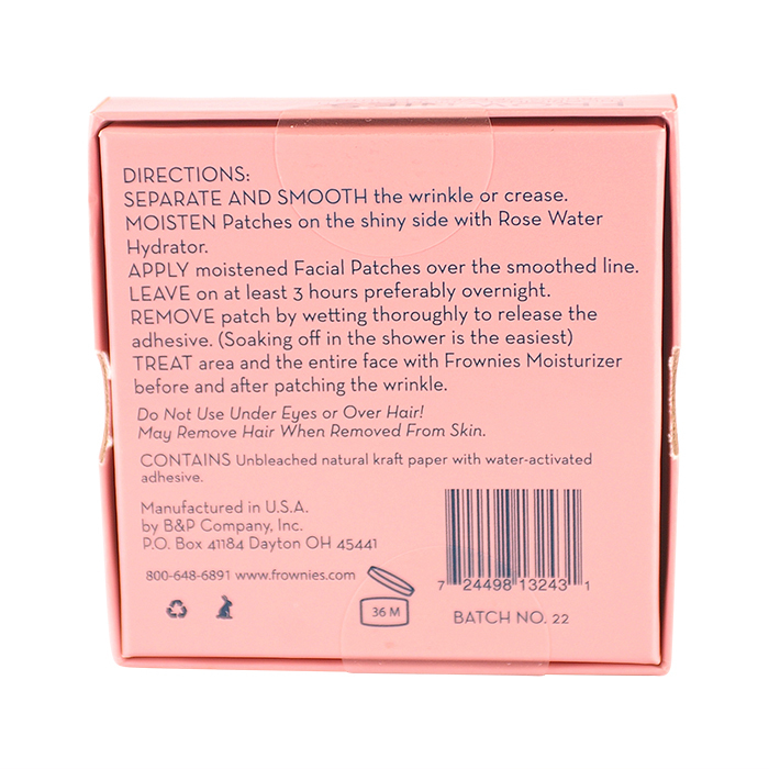 Frownies Facial Patches (For Corners of Eyes & Mouth) 144 Patches (Box ...