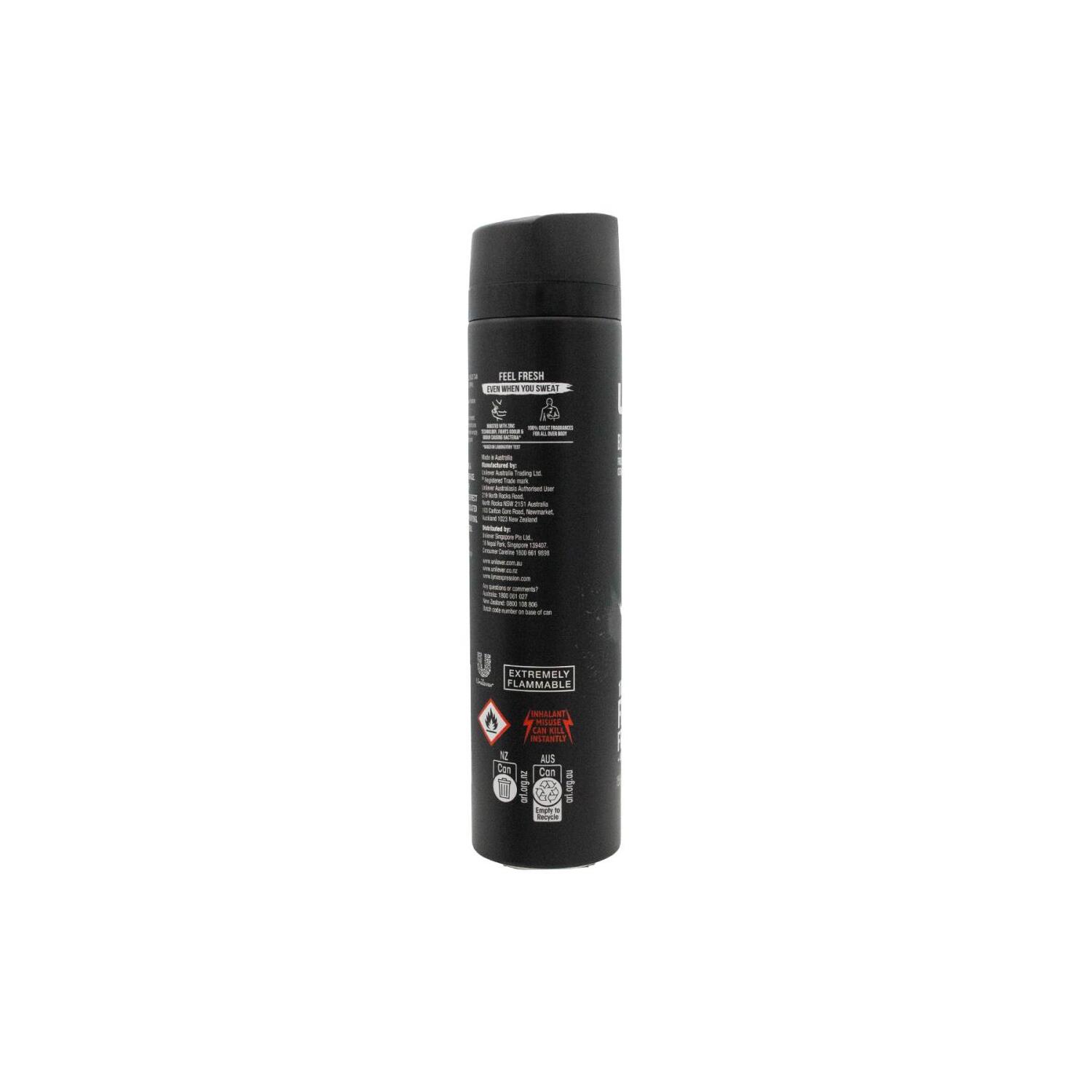 Lynx 155g / 250ml Antiperspirant48h Odour Protection Black Frozen Pear ...