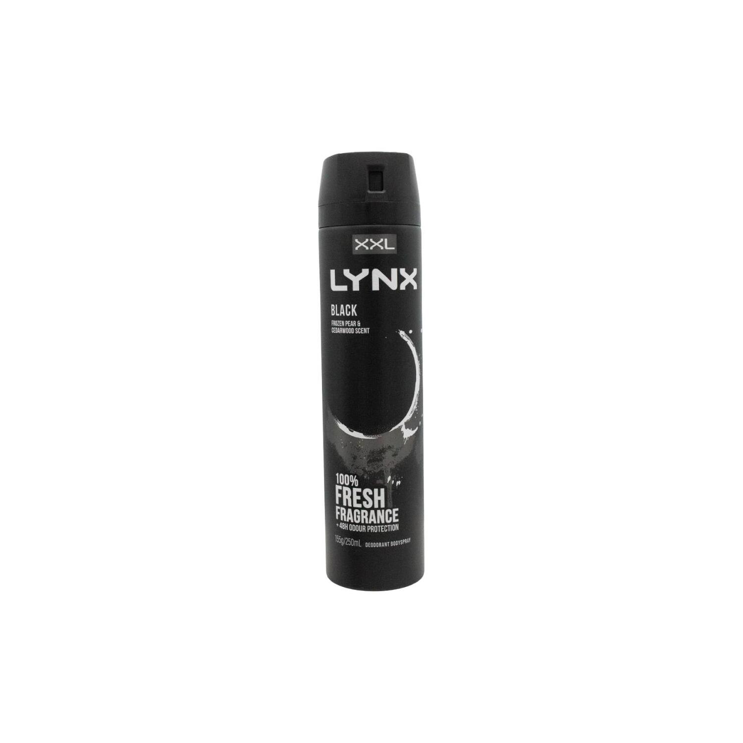 Lynx 155g / 250ml Antiperspirant48h Odour Protection Black Frozen Pear And Cedarwood Scent 6 ...