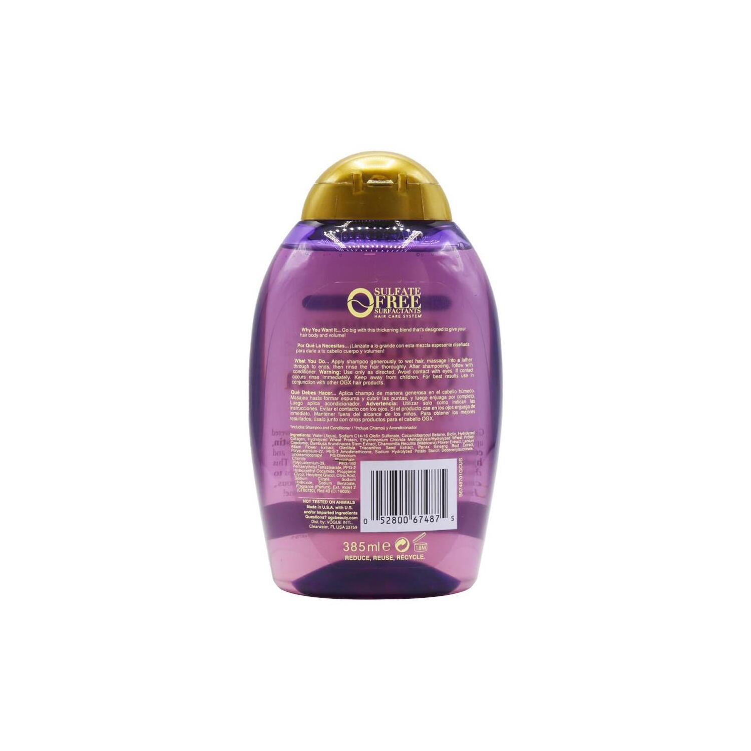 Ogx 385ml Shampoo Biotin And Collagen Extra Strength 4 pieces Carton ...