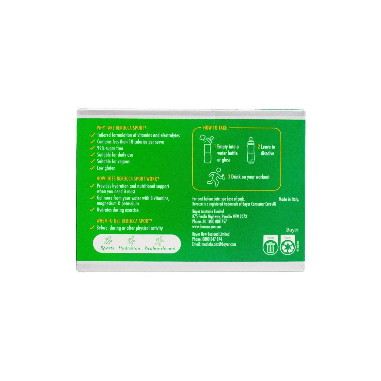 Berocca Pk24x96g Powder Sachets B Vitamins And Electrolytes Sport ...