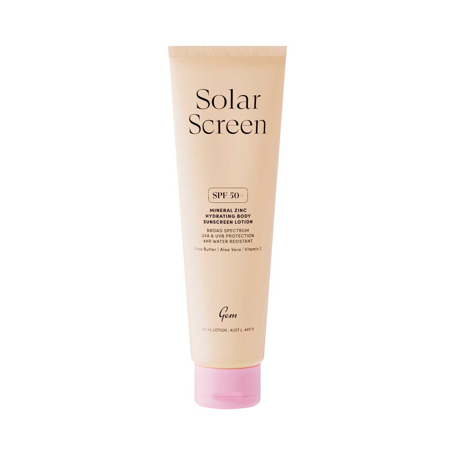 Solar Screen SPF50+ Mineral Zinc Hydrating Body Lotion 120ml ...