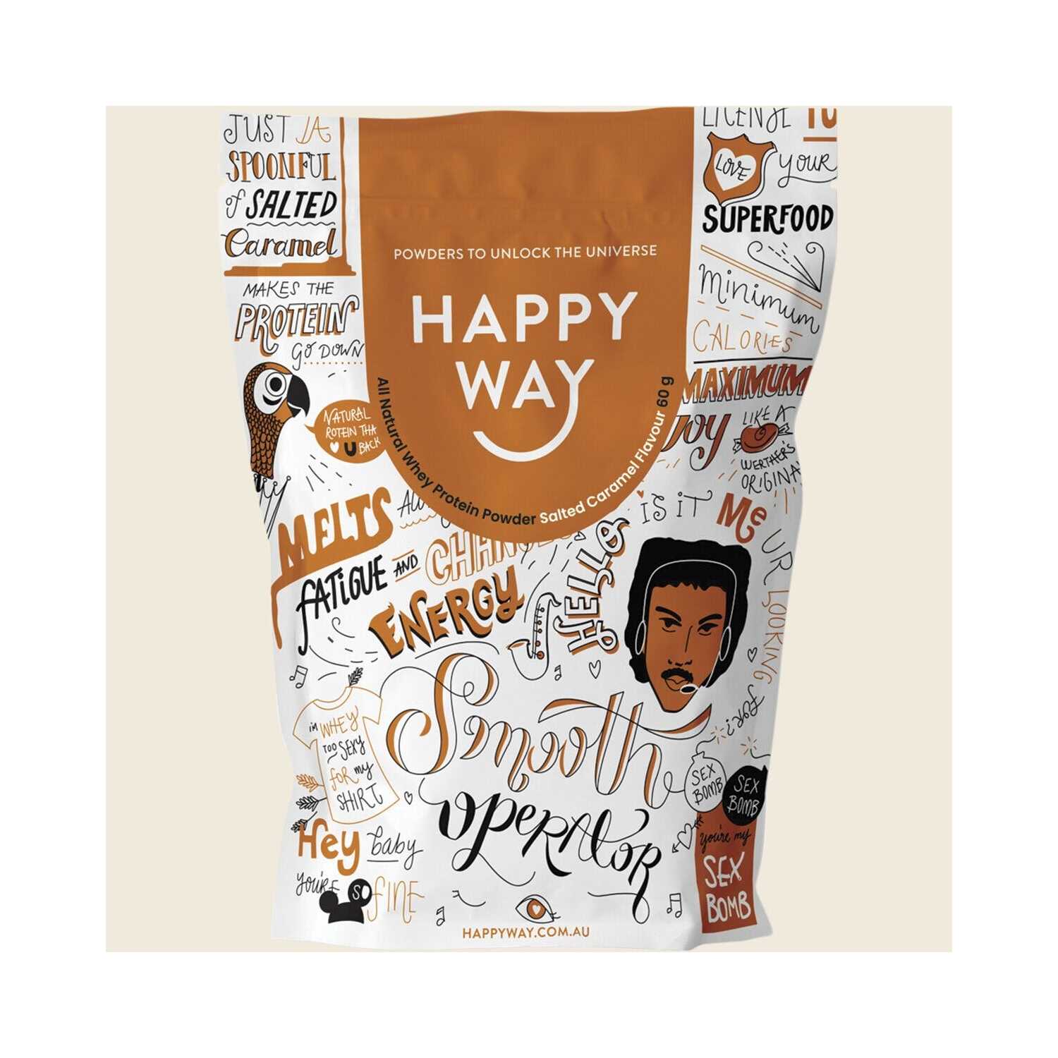 Whey Protein Powder Salted Caramel 6x60g | Cosmetics Now Singapore