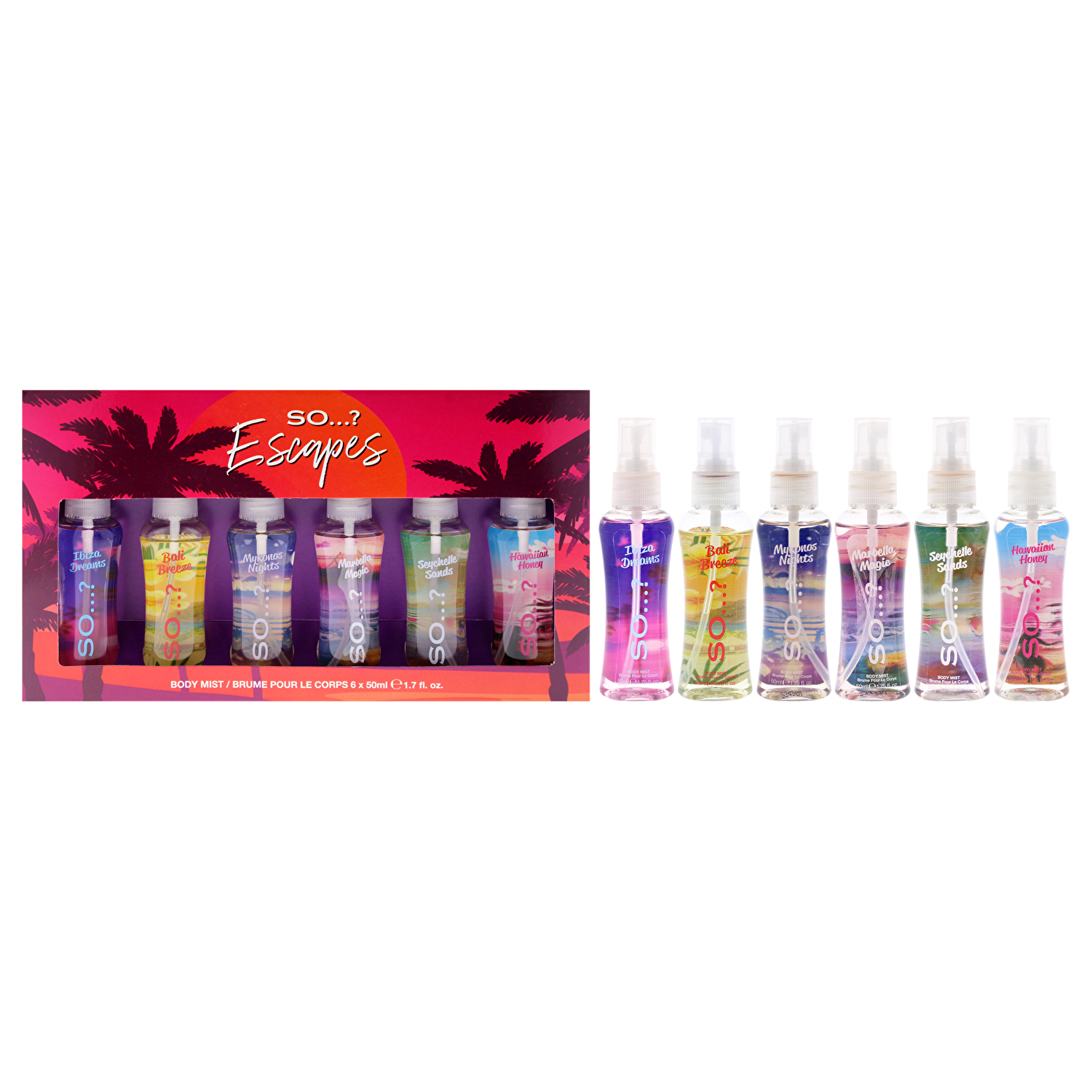 Soâ€¦? Escapes Body Mist Set For Women - 6 Pc 30ml Body Mist - Ibiza ...