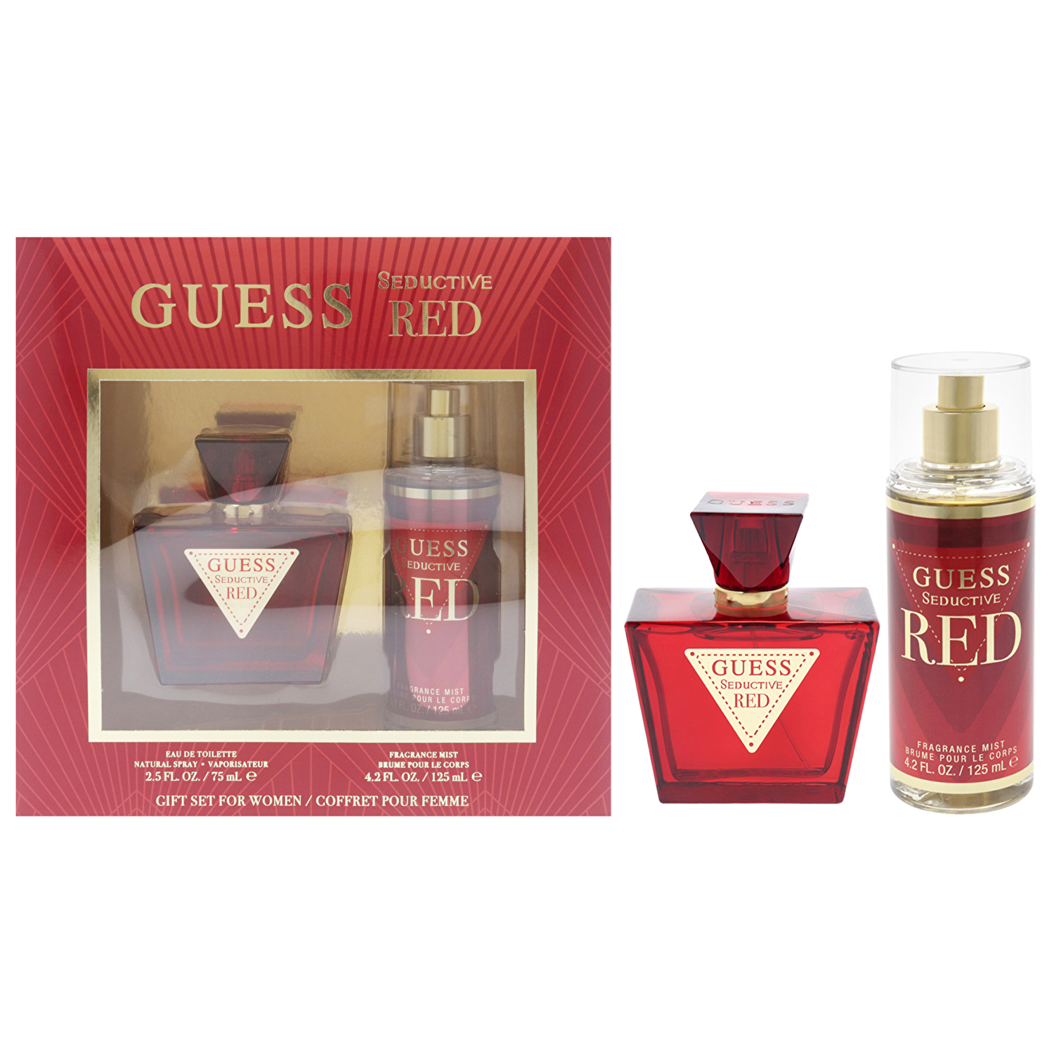 Guess Seductive Red Gift Set Eau De Toilette 75ml And Body Spray 125ml ...
